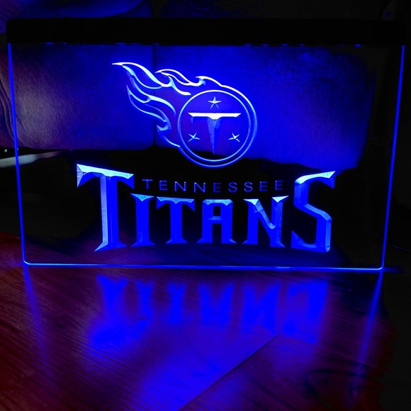 Other | Tennessee Titans Led Neon Blue Light Sign 8x12 | Poshmark